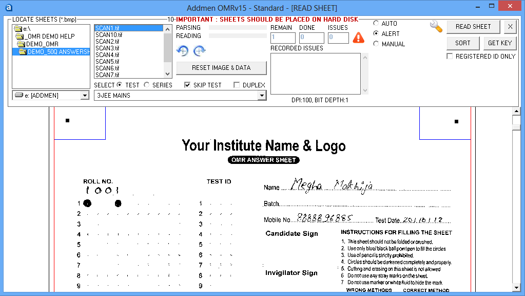 OMR answer sheet checker - Addmen Group : OMR Blog, News & Tips